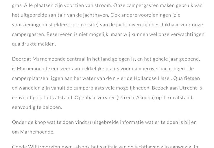 Jachthaven Marnemoende IJsselstein in IJsselstein – promobil